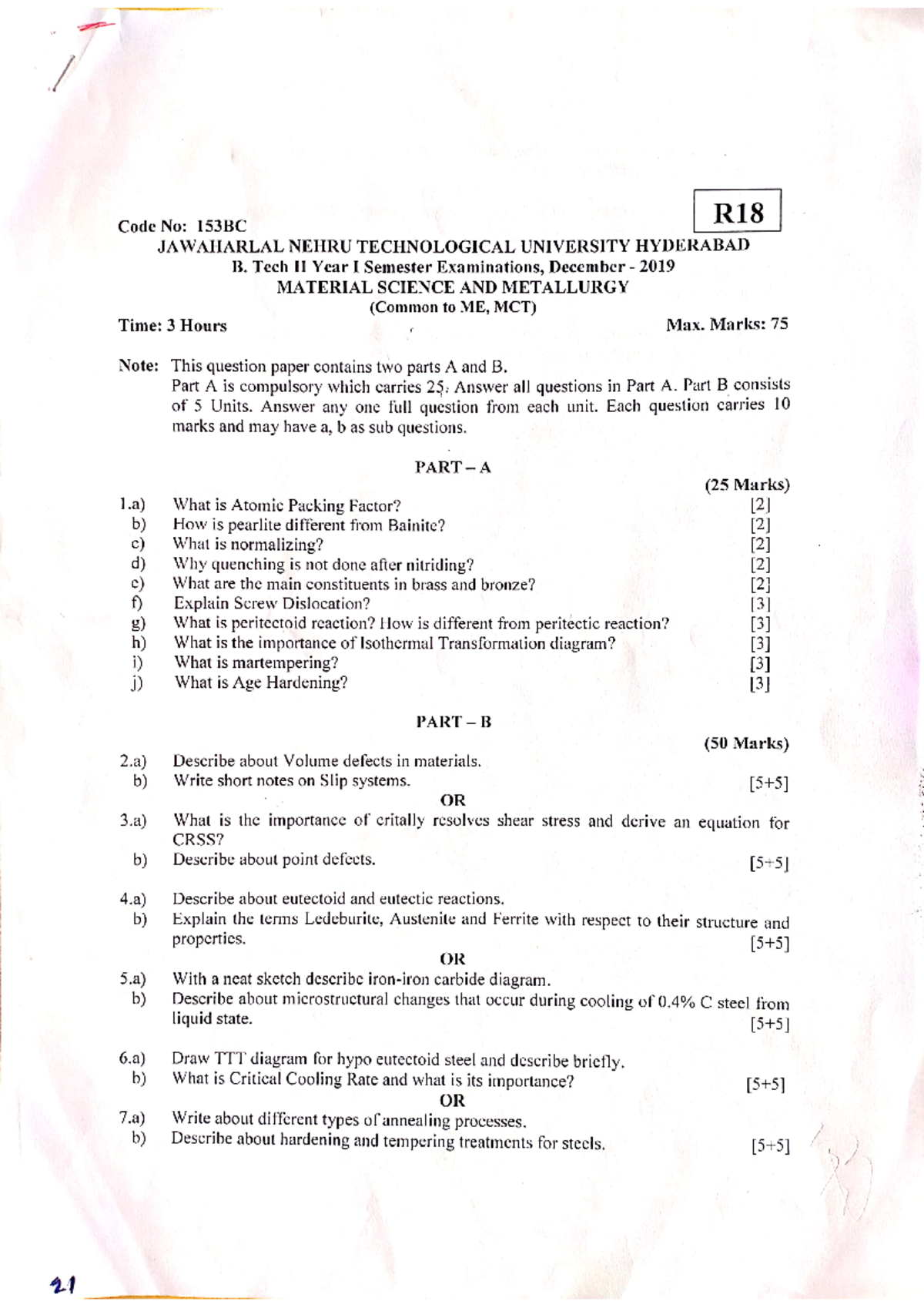 JNTUH R18 MSM SOLUTIONS 2019 2020 Warning TT Undefined Function 22