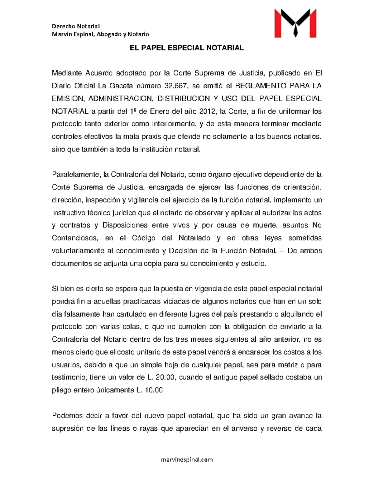 339001375 El Papel Especial Notarial - Derecho Notarial Marvin Espinal ...