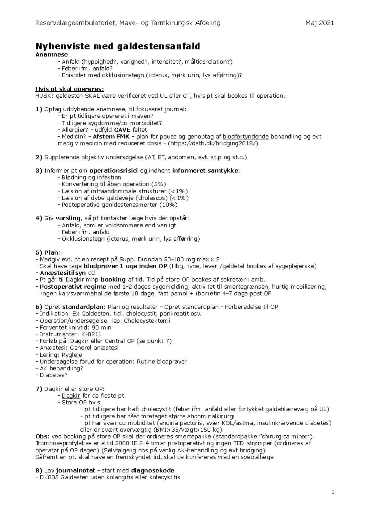Amb-instruks - Amb instruks for klinikophold på mave - og tarmkirurgisk ...