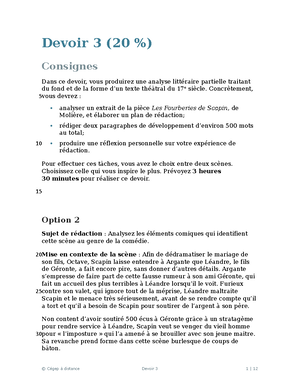 Dissertation explicative - 601-102-MQ : Littérature et imaginaire C ...
