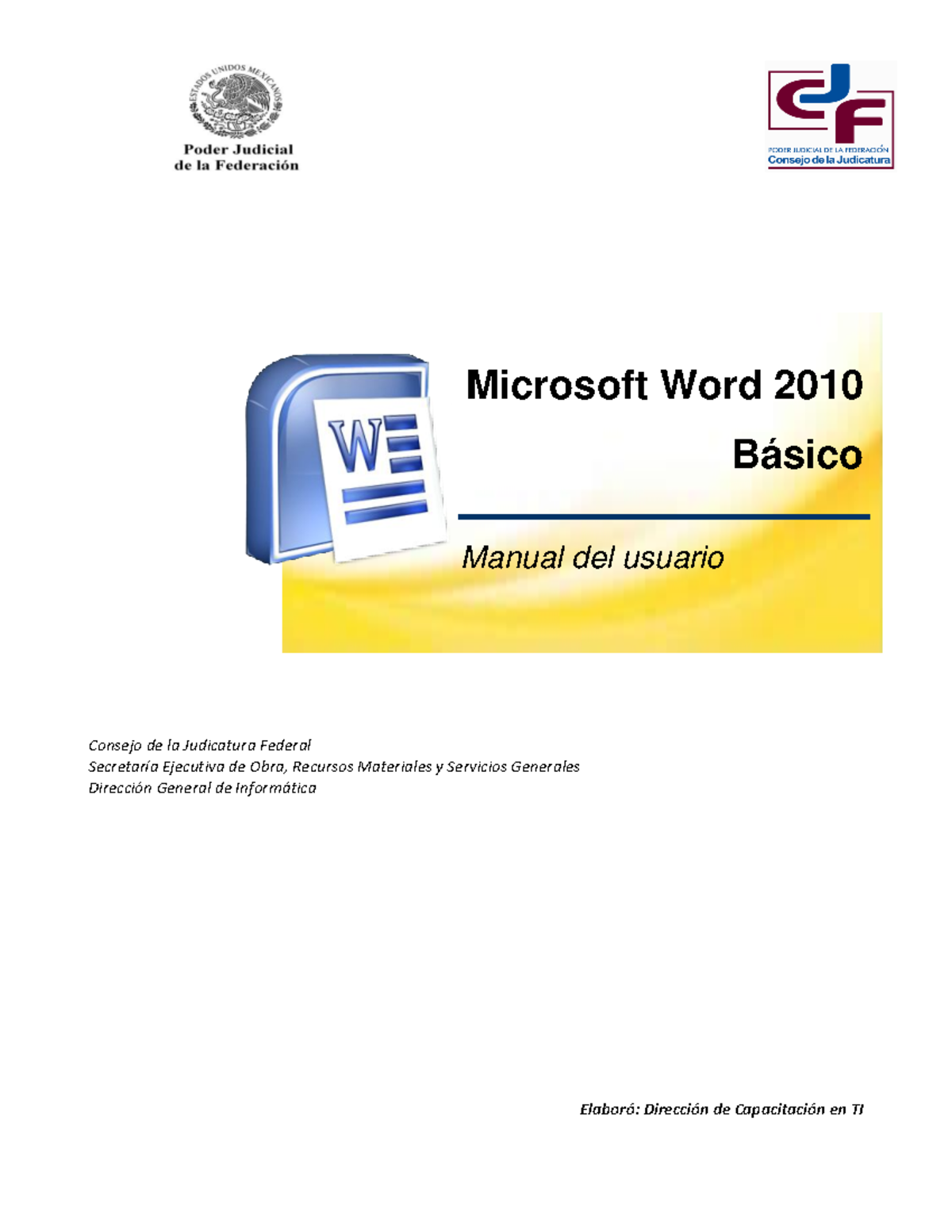Manual Word Basico 2010 - Microsoft Word 2010 Básico Manual del usuario ...