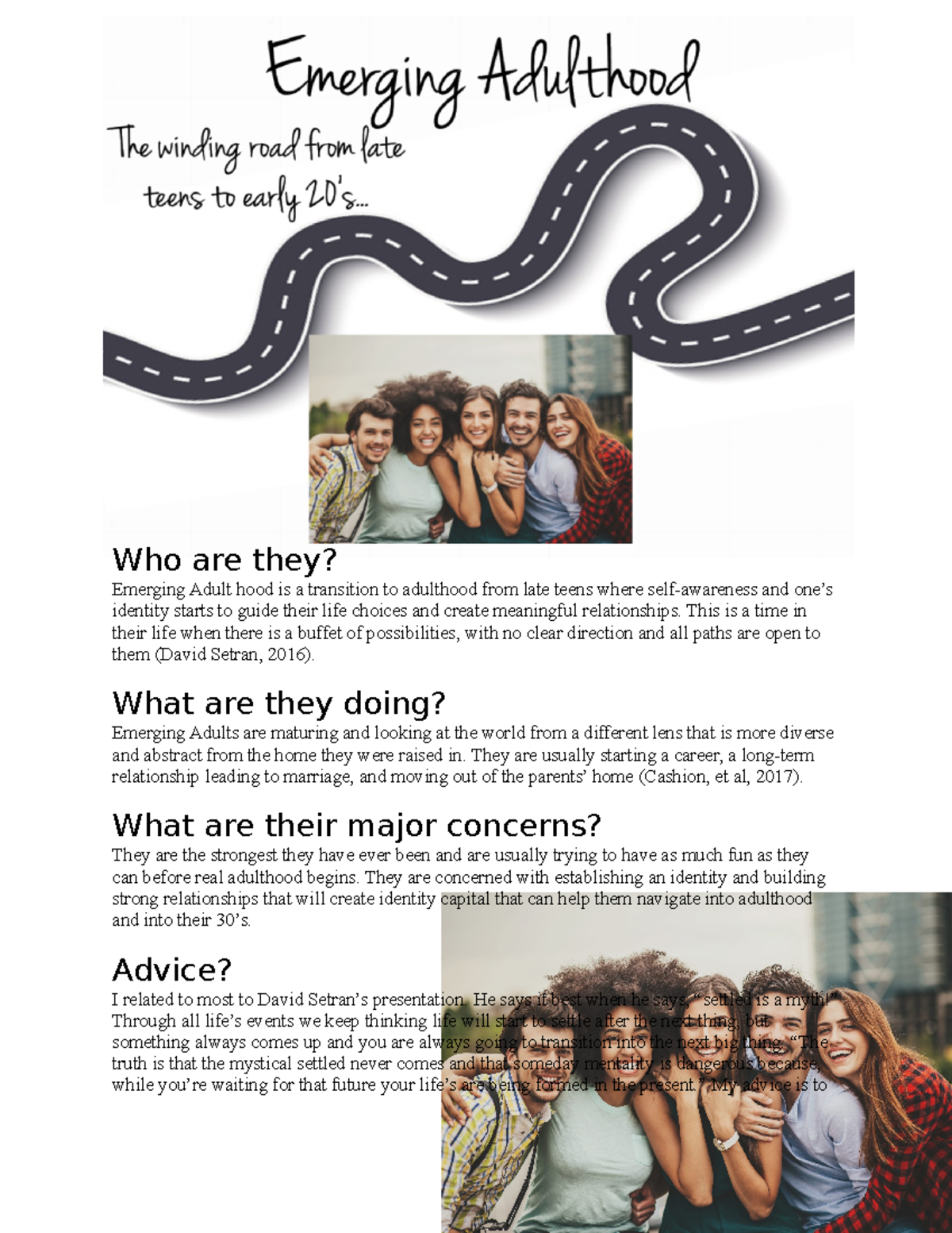 Public Service Announcement - Who are they? Emerging Adult hood is a ...