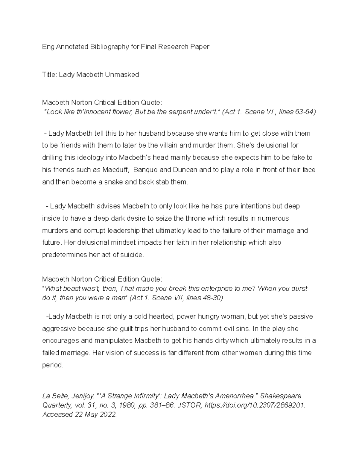 Annotated bibliography Eng - Eng Annotated Bibliography for Final ...