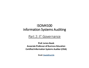 Case Studies - Contents Case Study 1: information System Auditing - Studocu