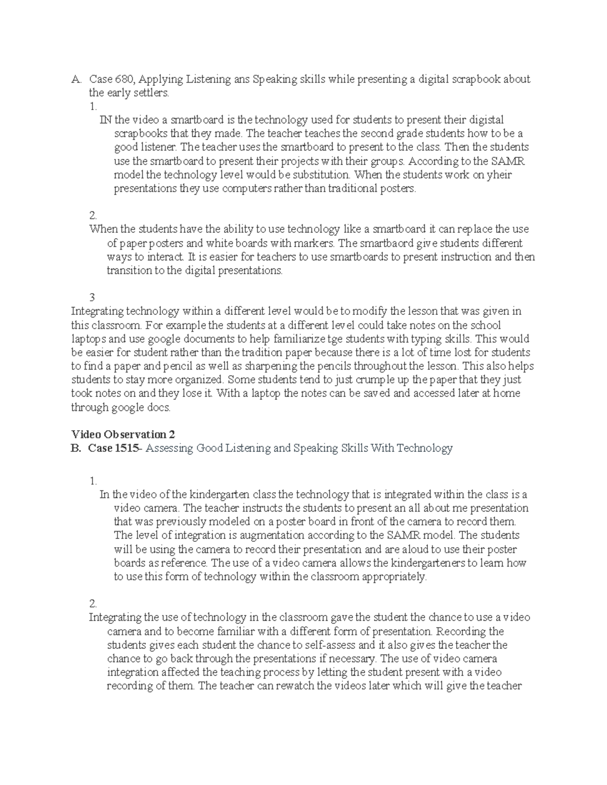 D092 task 2 - pass - A. Case 680, Applying Listening ans Speaking ...