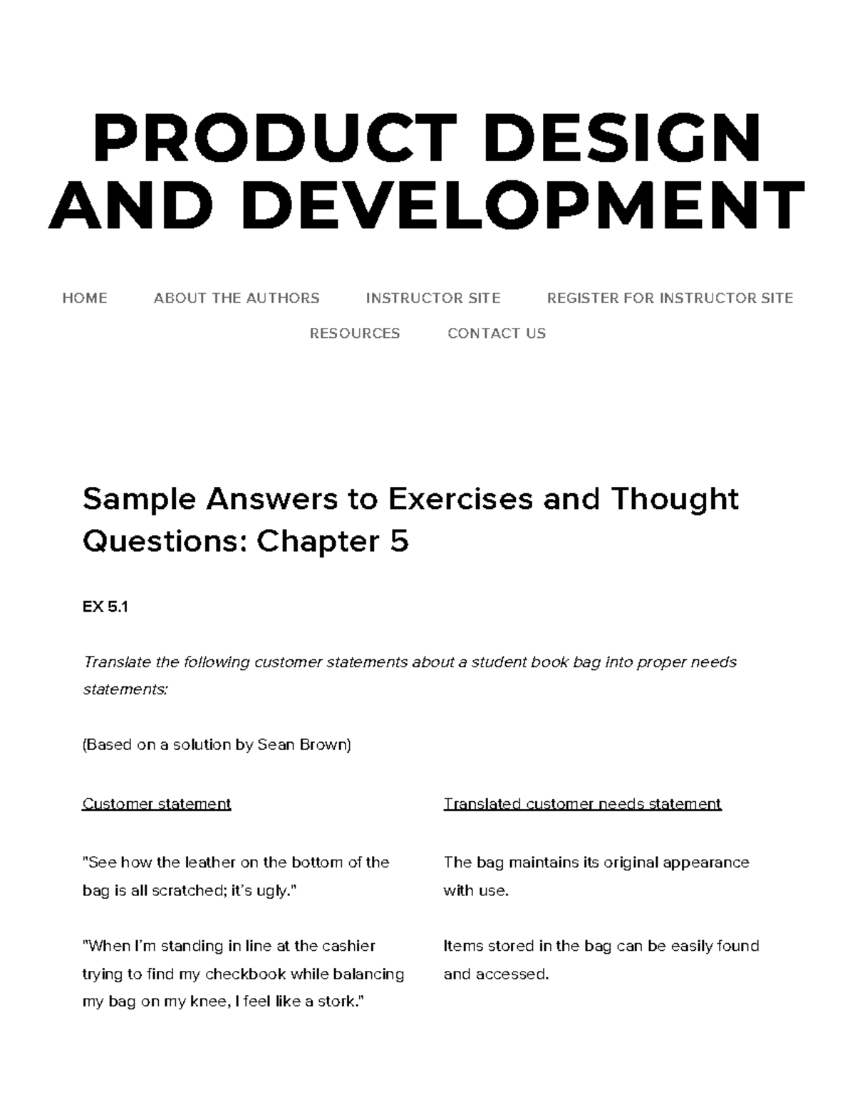 Solutions-05 - Product Design AND Development - Sample Answers to ...