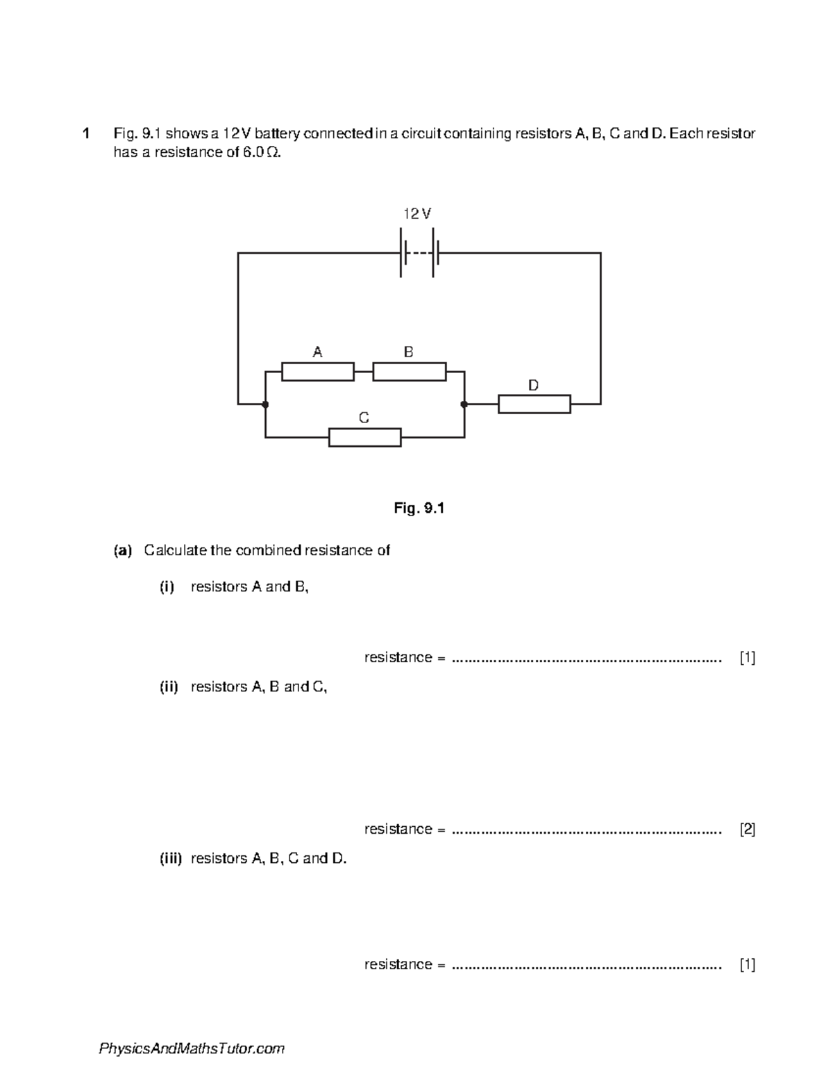 Electric Circuits 1 QP - physics revision for homework and test and ...