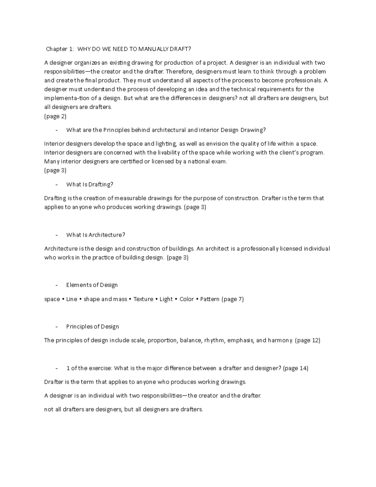 Reading chapter 1 and 2 - Chapter 1: WHY DO WE NEED TO MANUALLY DRAFT ...