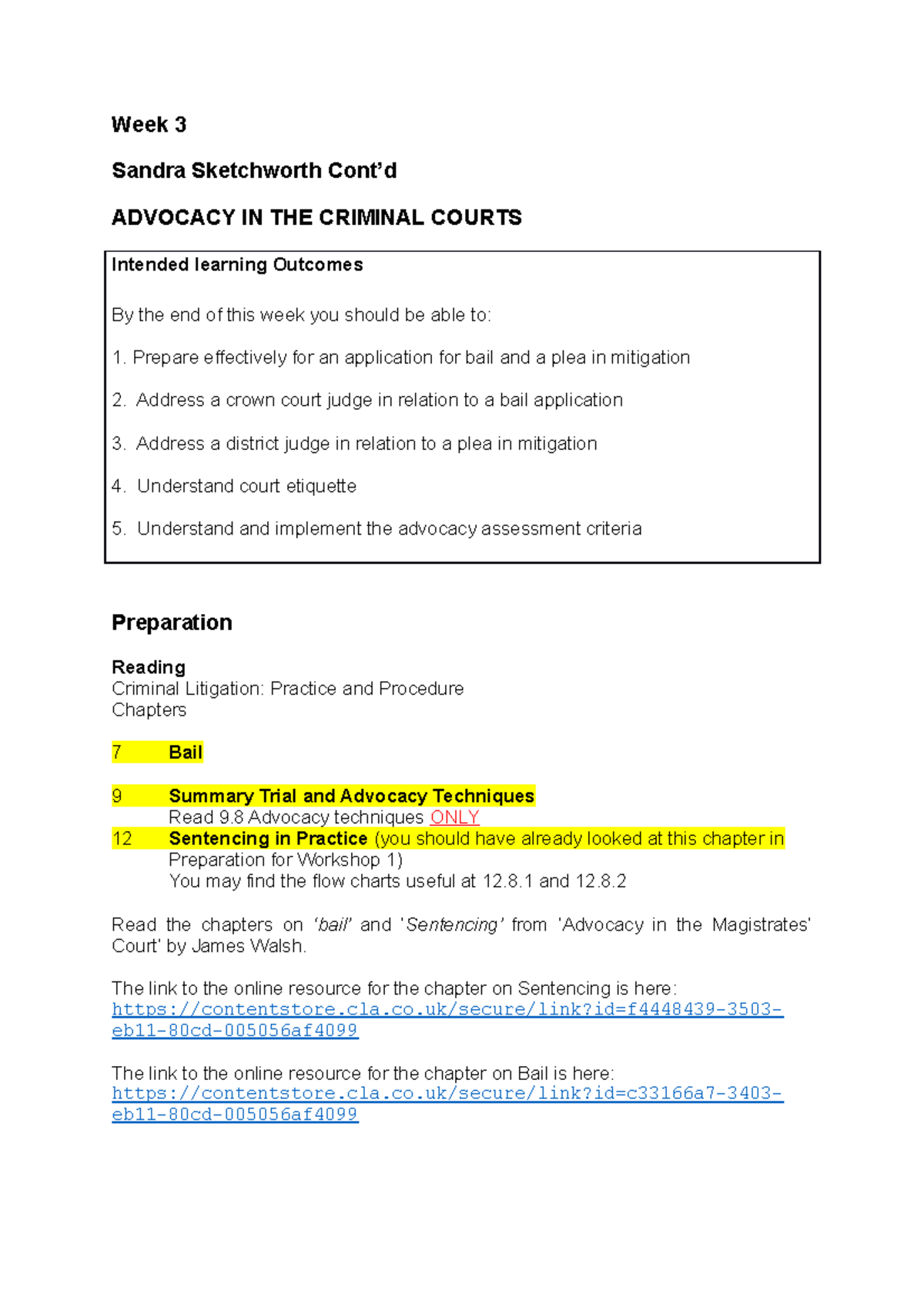 Criminal Litigation Week 3 Task 3 [LPC/LLM] - MMU - Studocu