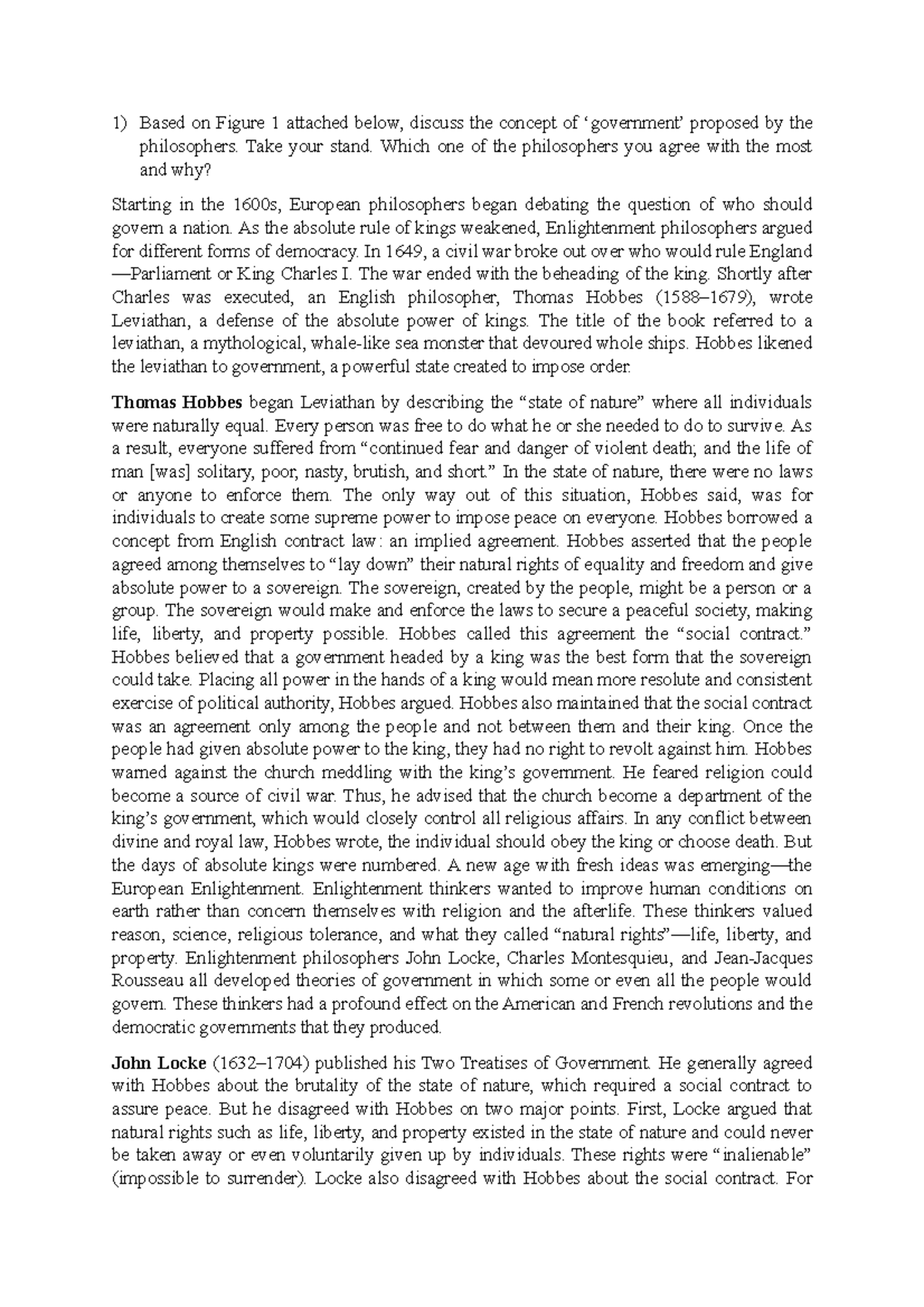 Law and Government Q1 - Based on Figure 1 attached below, discuss the ...