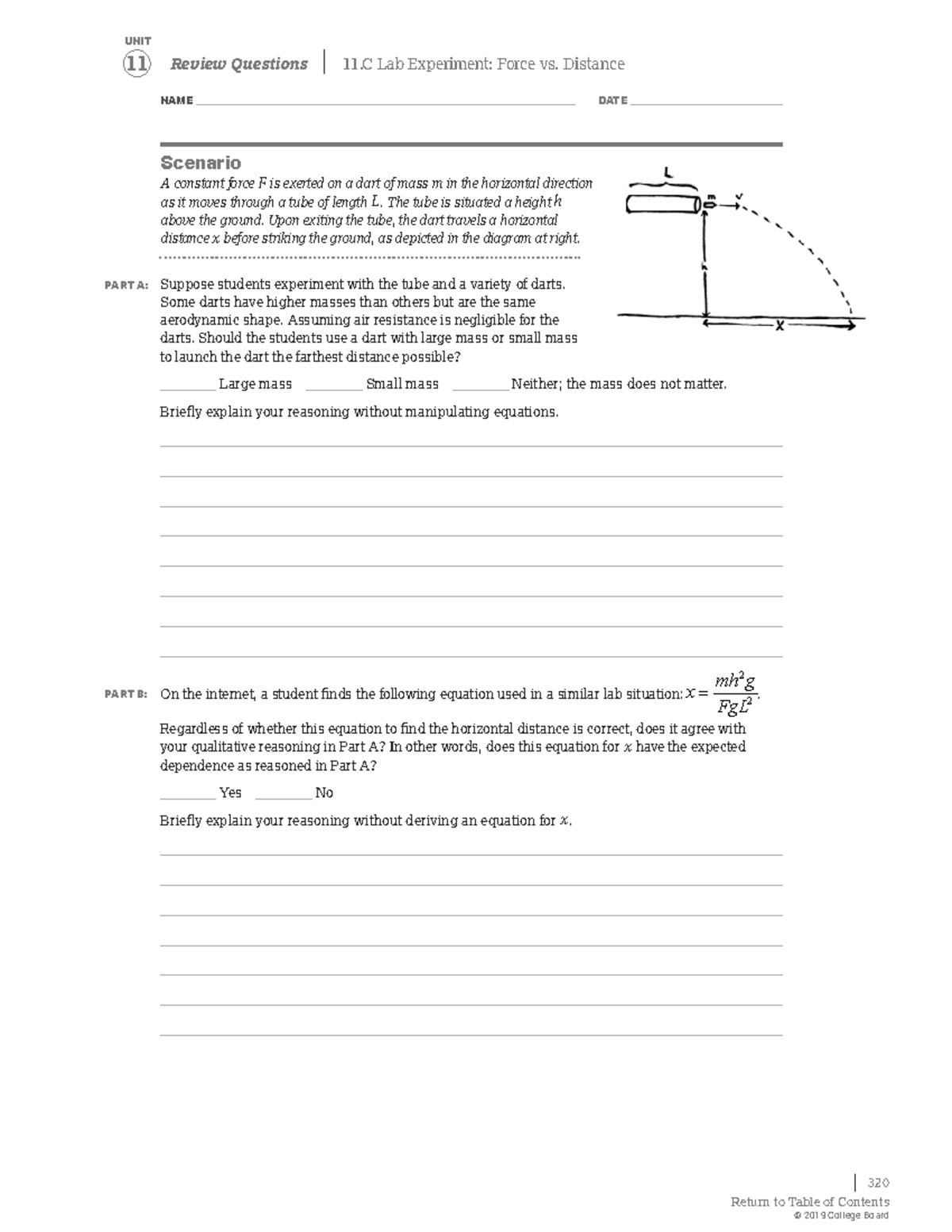 11C Lab Experiment Force vs Distance - RQ DE(SHULPHQW)RUFHYVLVWDQFH ...