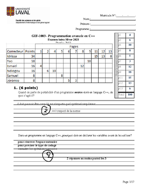 2021H examen Final GIF-1003(solution) - Page 1 / 15 Matricule N ...