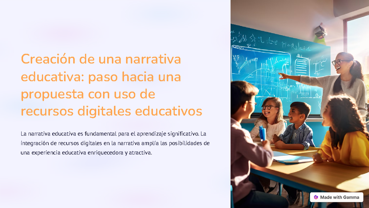 Creacion de una narrativa educativa paso hacia una propuesta con uso de ...