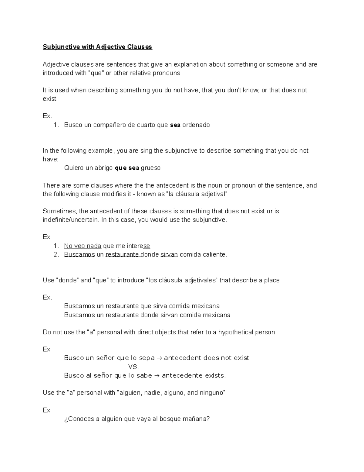 Subjunctive with the adjectival clause - Subjunctive with Adjective ...