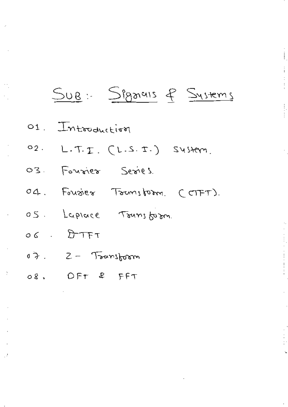 Handbook on Signals Systems - Engineering - Studocu