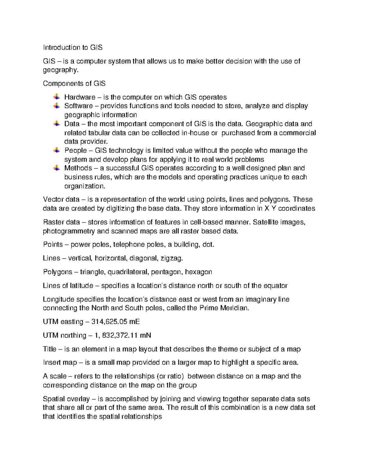 Introduction To Gis 023540 Introduction To Gis Gis Is A Computer System That Allows Us To