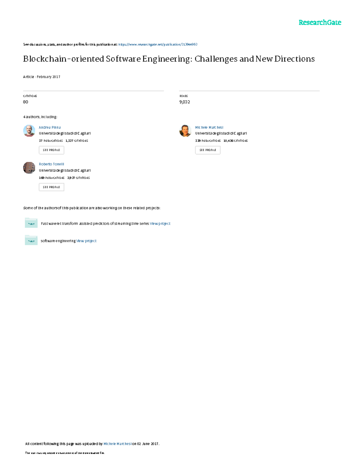Blockchain Oriented Software Engineering Challenge See Discussions