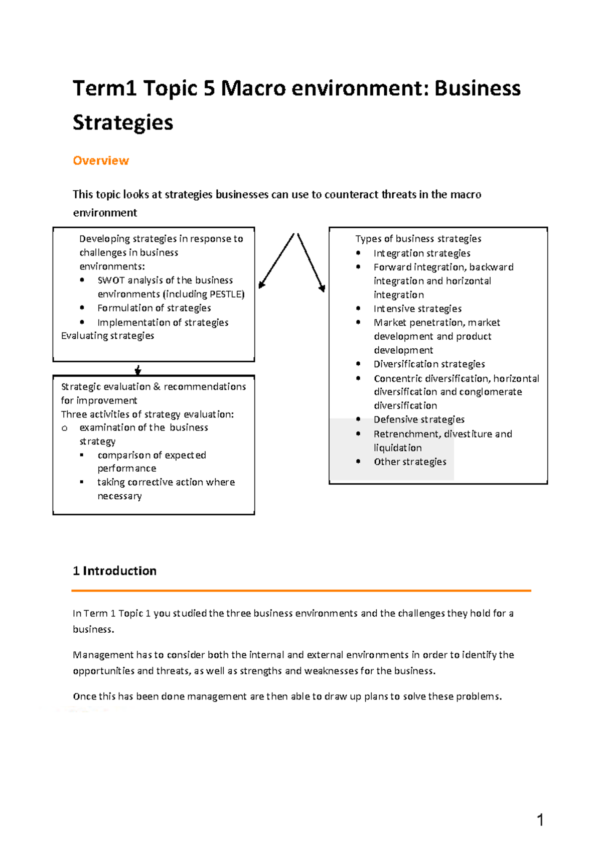Macro environment-Business Strategies - Term1 Topic 5 Macro environment ...