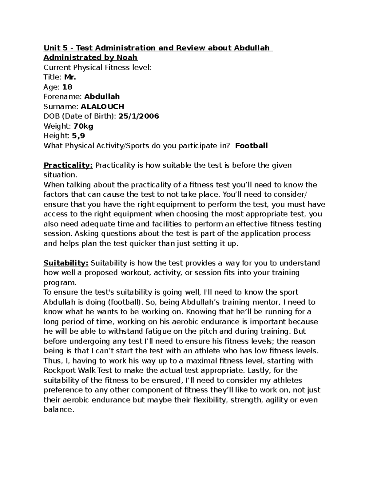 Unit 5 Test Administration and Review by Noah - Unit 5 - Test ...