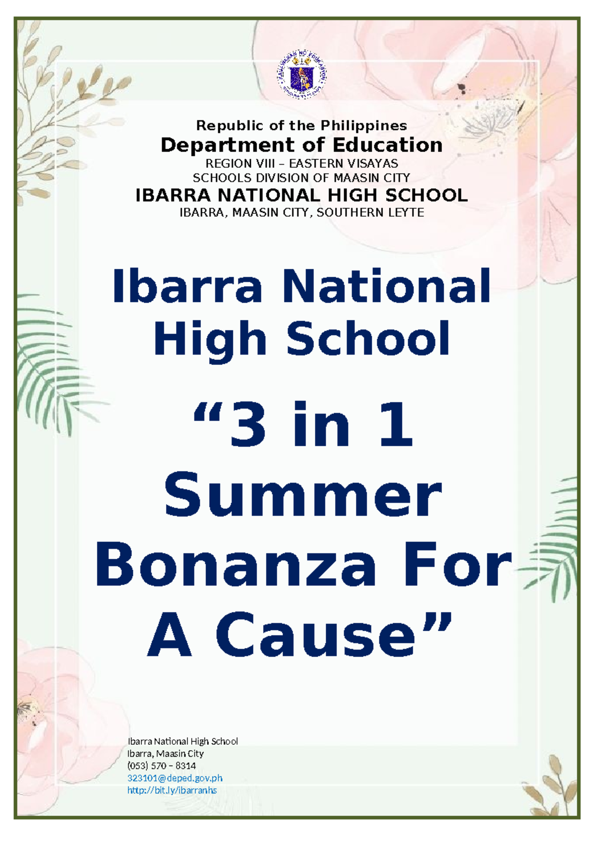 BLUE - 3in1 Summer Bonanza For A Cause - Republic of the Philippines ...