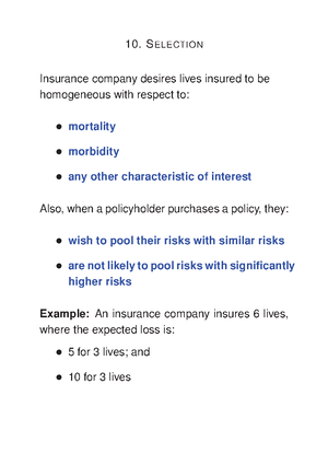 CT5 - HW - LM1 - Ch2notes - F71AF —— Life Insurance Mathematics 1, 2012 ...