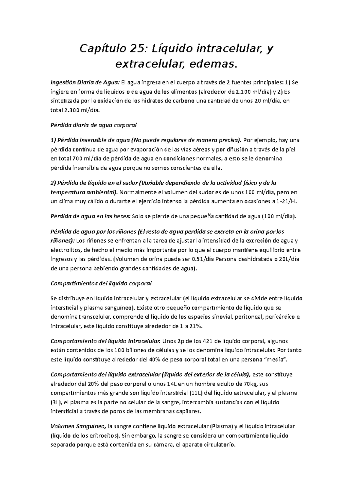 Unidad V Los líquidos corporales y los riñones - Capítulo 25: Líquido intracelular, y ...