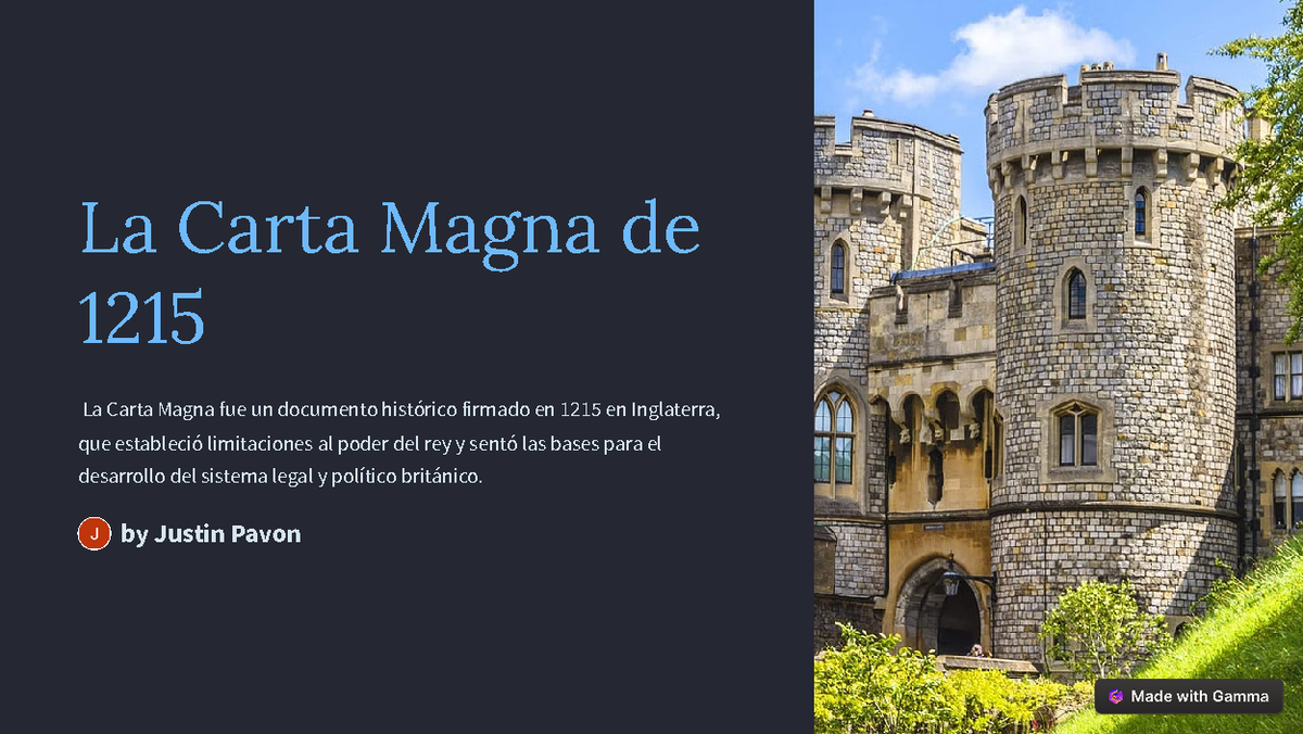 Untitled - sad - La Carta Magna de 1215 La Carta Magna fue un documento ...