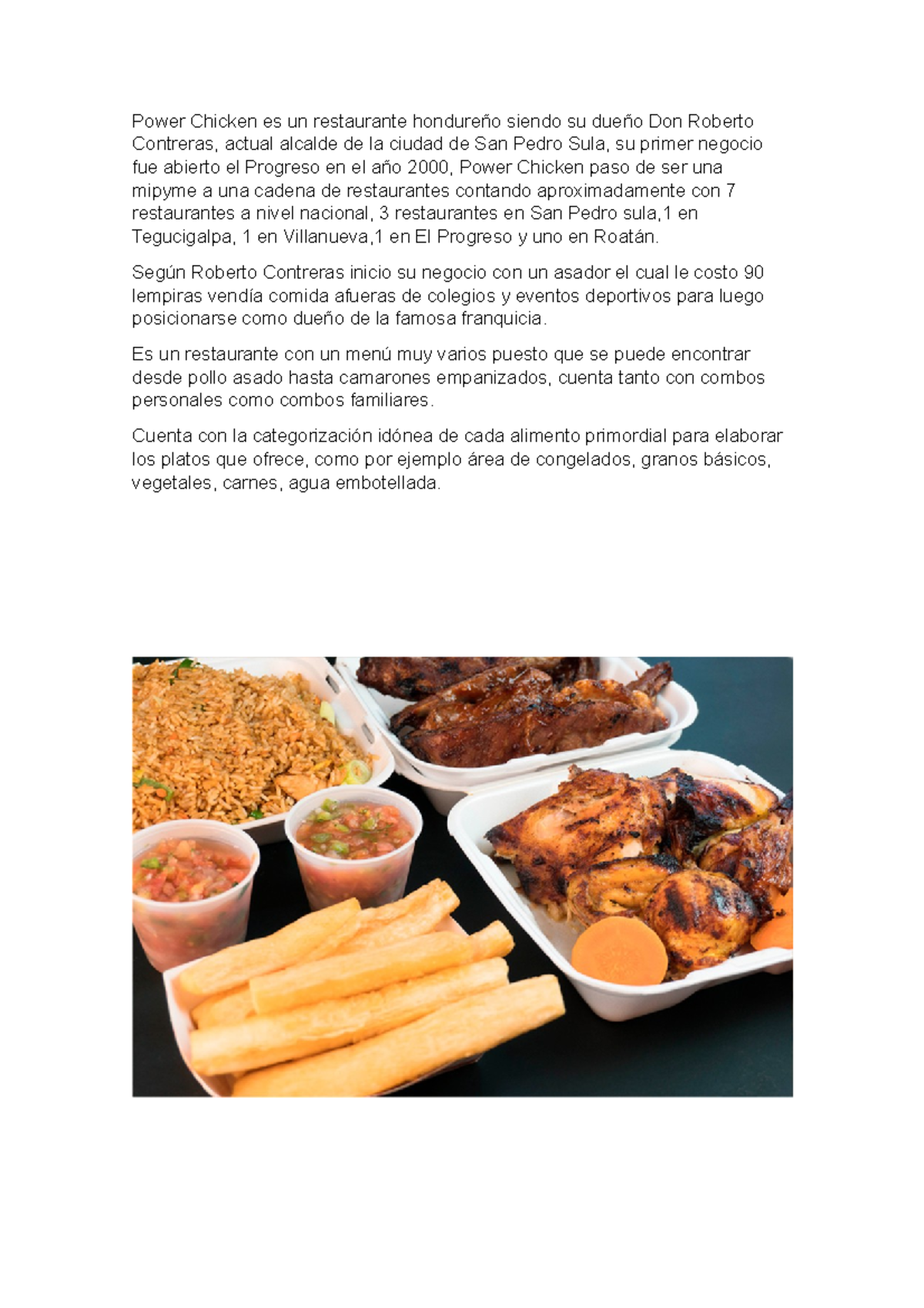 Power Chicken - varios - Power Chicken es un restaurante hondureño ...