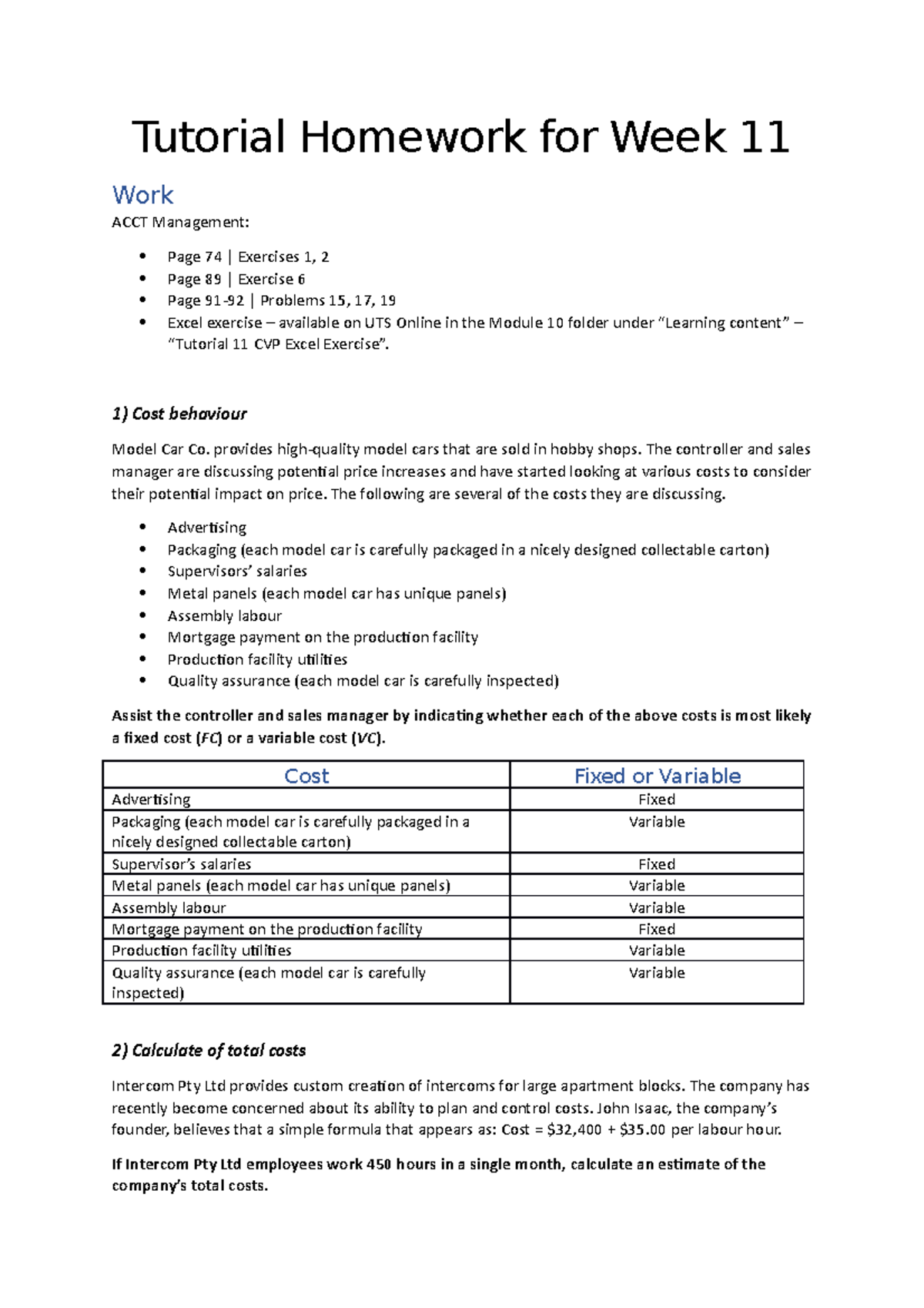 ABDA Week11 Module 10 - Tutorial Homework for Week 11 Work ACCT ...
