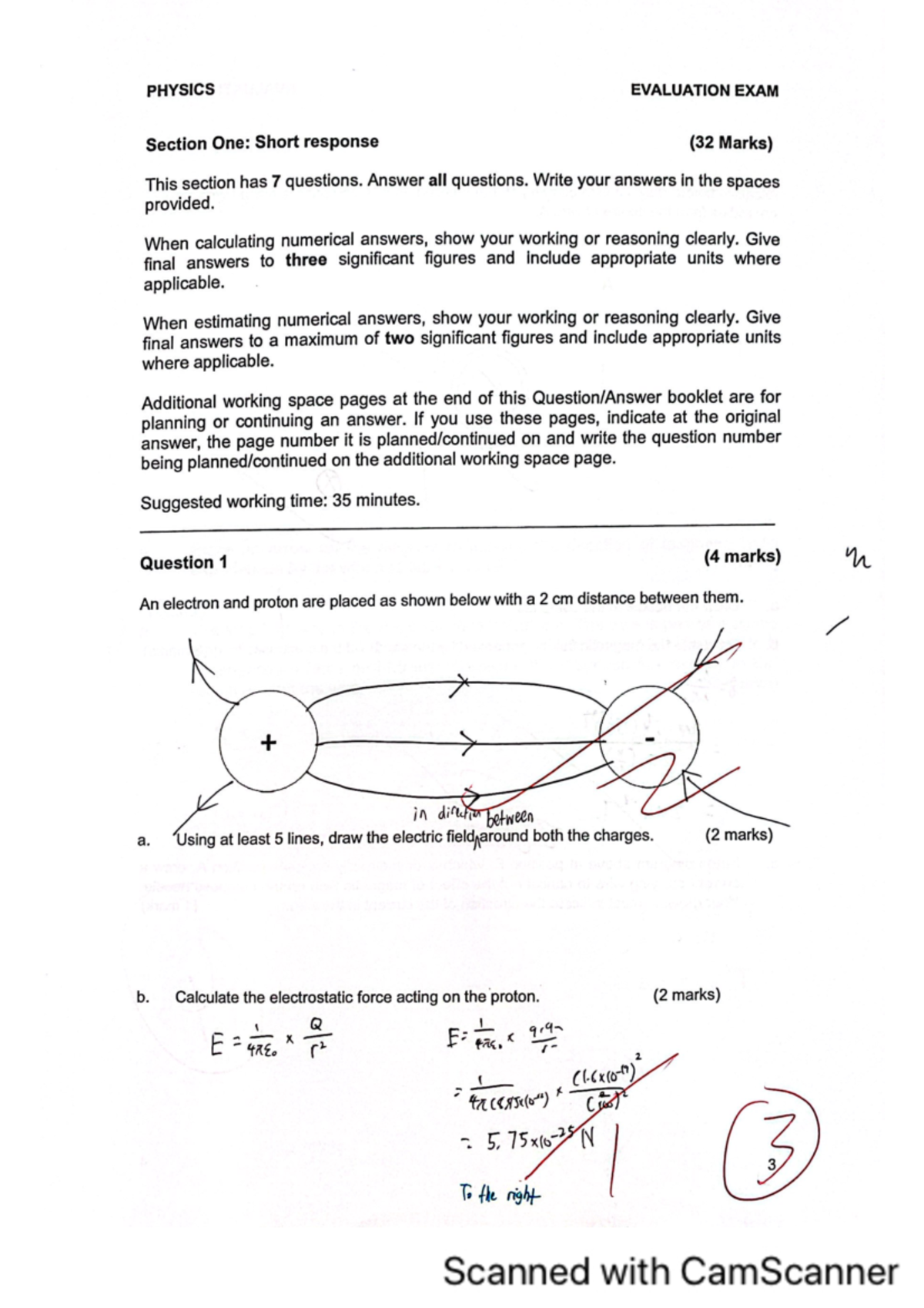Cam Scanner 06-28-2024 22 - PHYSICS EVALUATION EXAM Section One: Short ...