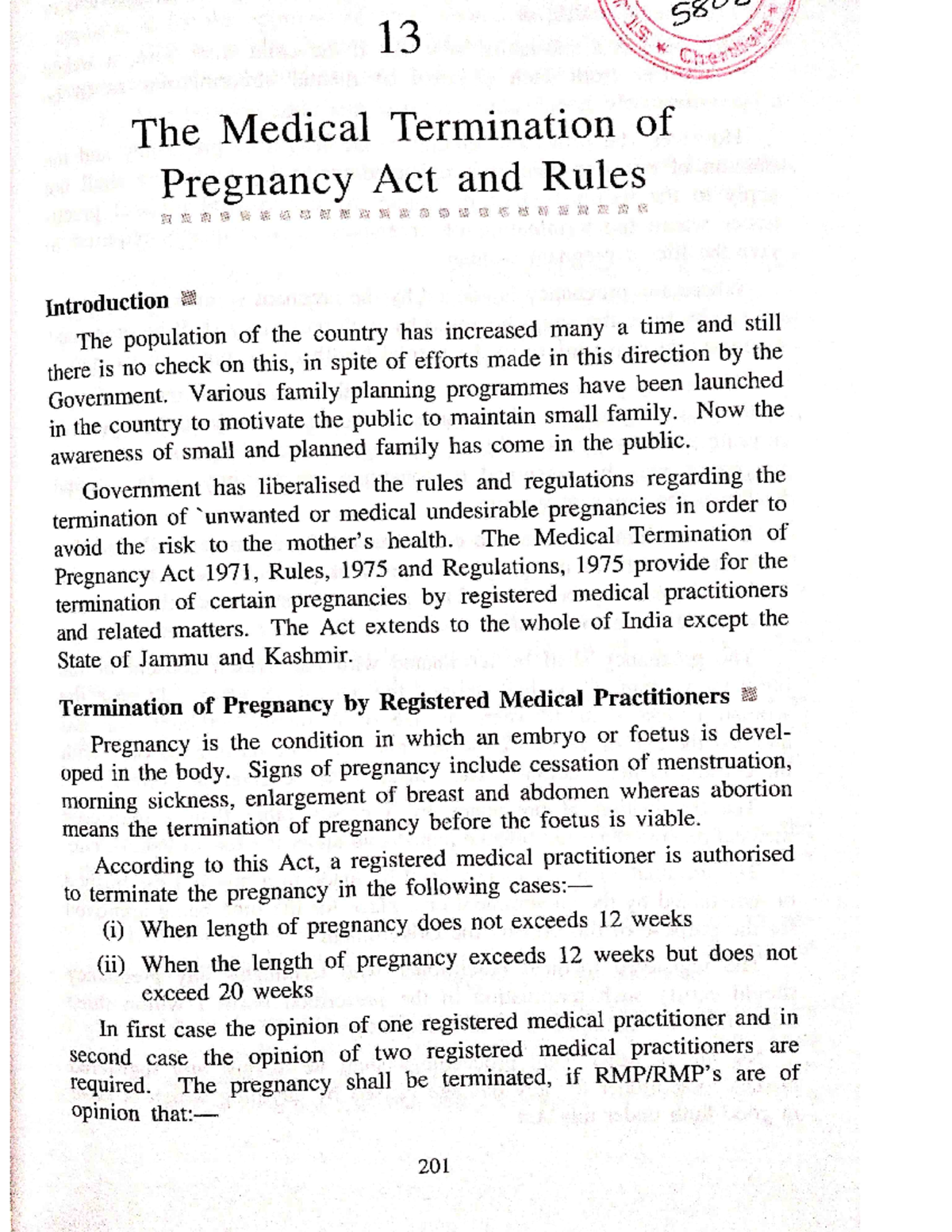 MTP - Medical termination of pregnancy act - Pharmacy - Studocu