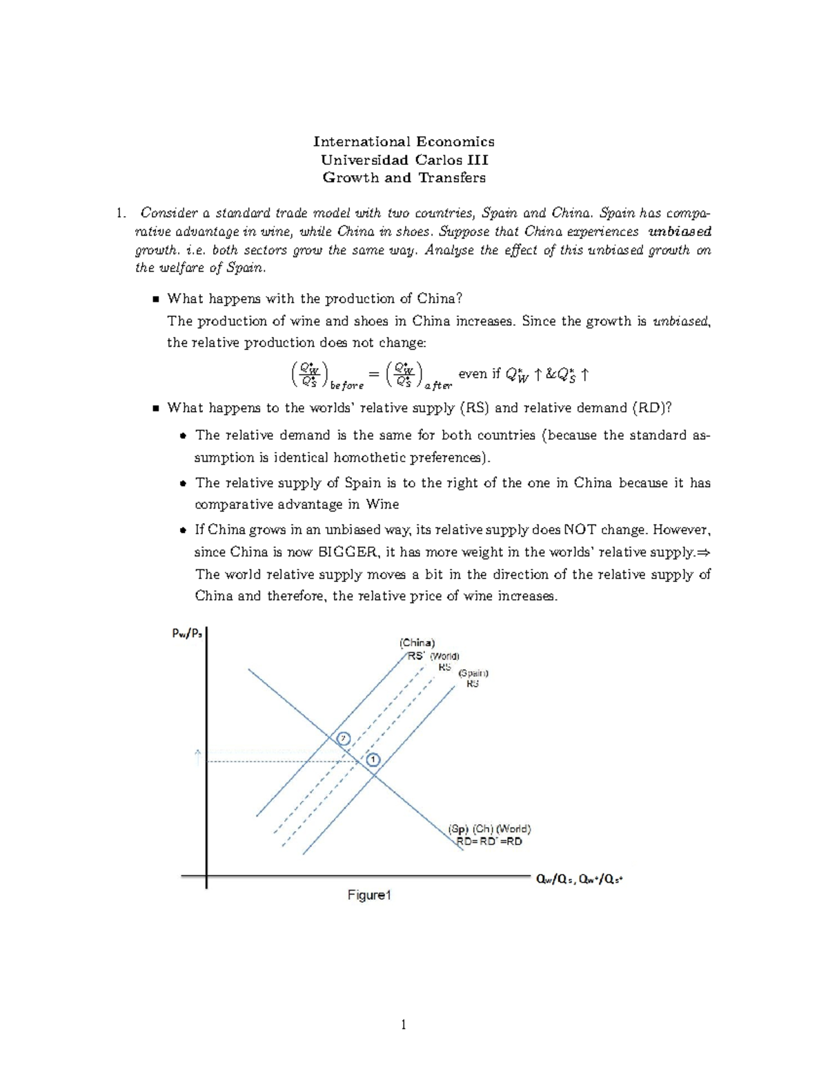 Problem Set 4 Solved - PS4 resuelto del grupo en inglés - International Economics Universidad ...