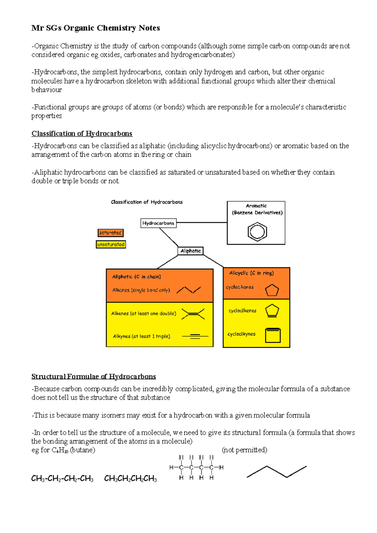 Mr SGs Organic Chemistry Notes 1 - Mr SGs Organic Chemistry Notes ...