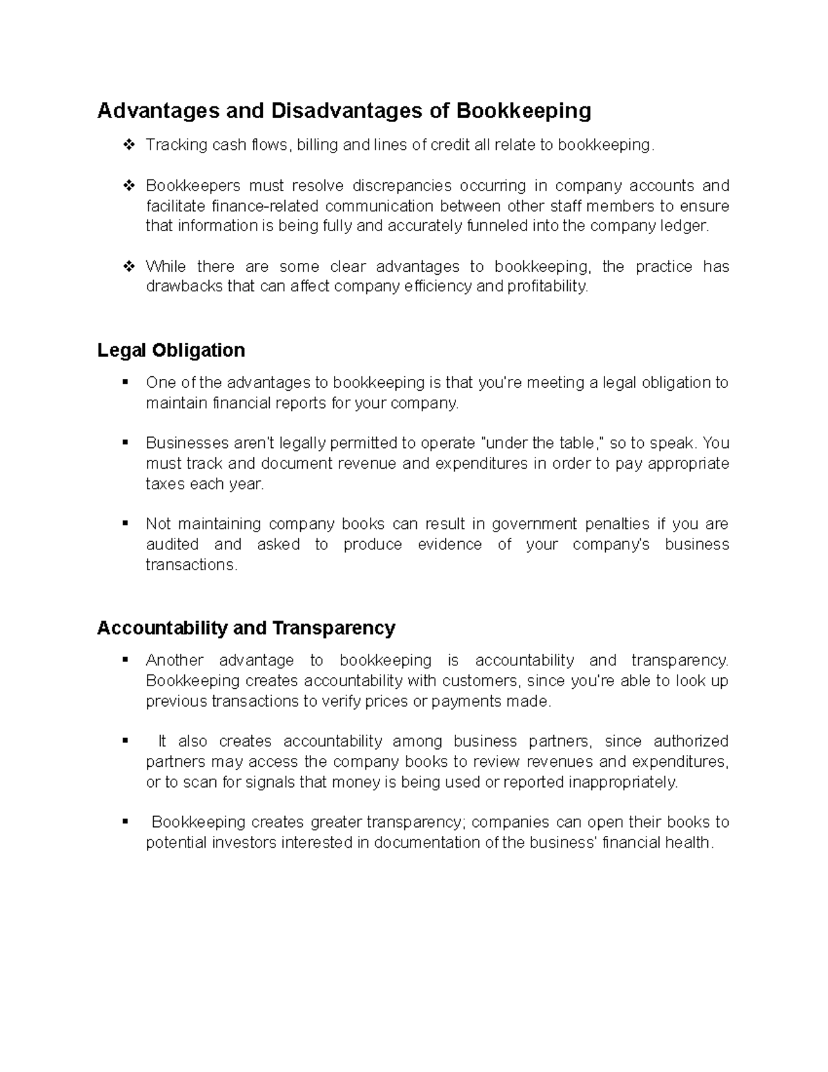 Advantages and Disadvantages of Bookkeeping-Quicken Business Vs. Quick ...