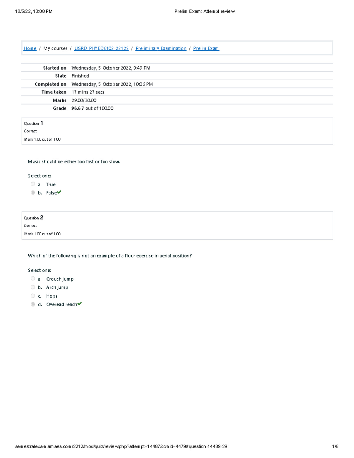 Prelim-Exam -Rhythmic-Activities - Home / My courses / UGRD-PHYED6102 ...