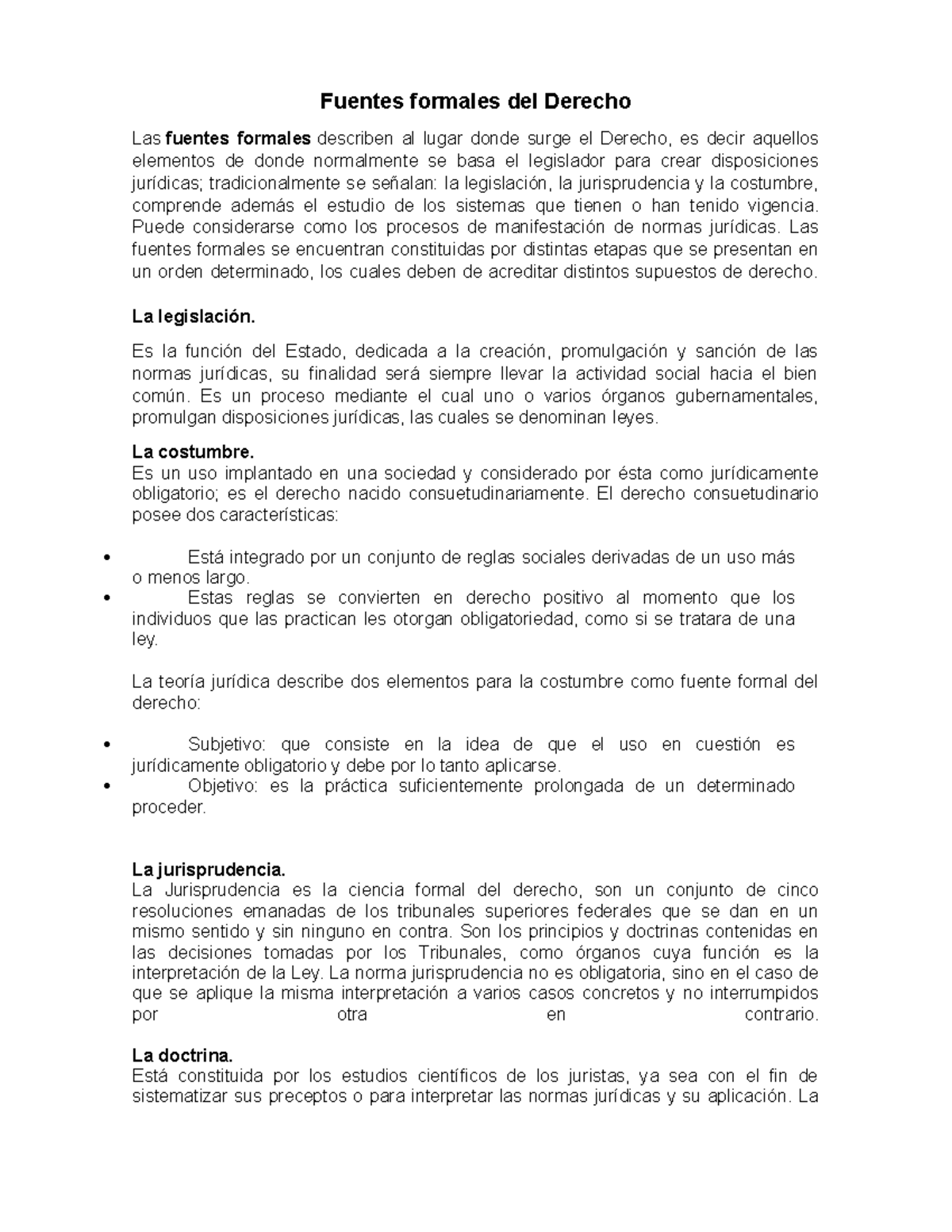 Fuentes formales del Derecho - Fuentes formales del Derecho Las fuentes ...