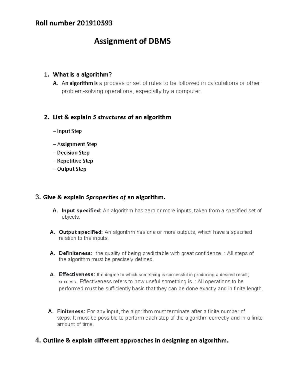 Assignment of DBMS Great title! But could you make it even better? The ...