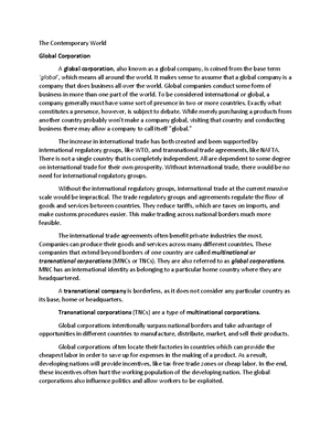 Effects of Globalization to Governments - Traditional challenges 2 ...