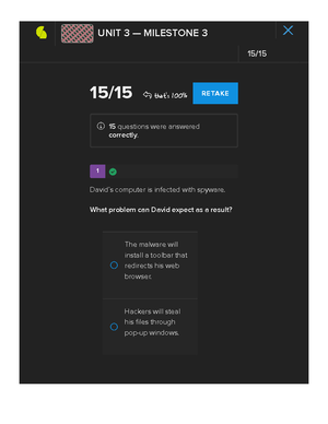 Sophia Principles of Finance Unit 4 Milestone 4 - 1 20 / 23! that's 87% RETAKE " 20 questions ...