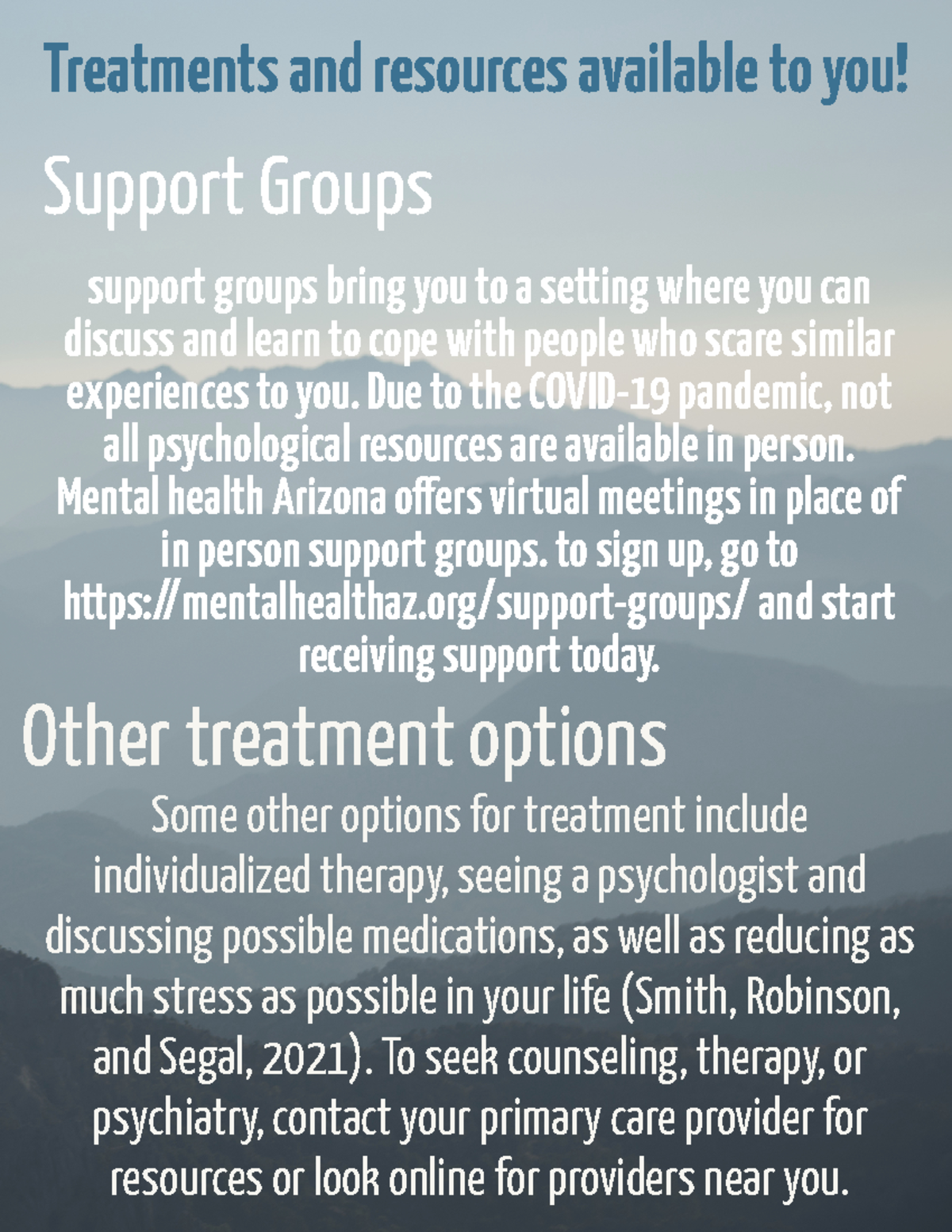 mental health and wellness brochure - Treatments and resources ...