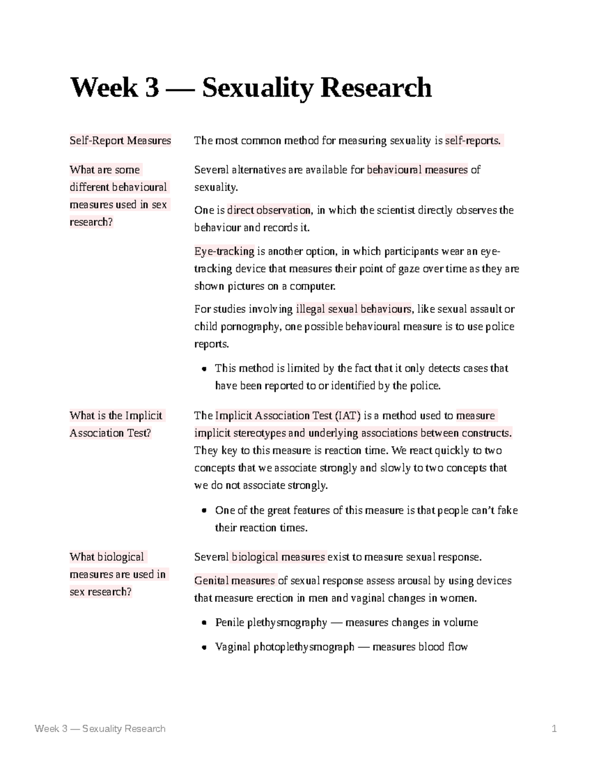 Week 3 Research - Week 3 MEthods - Week 3 — Sexuality Research 1 Week 3 — Sexuality Research ...