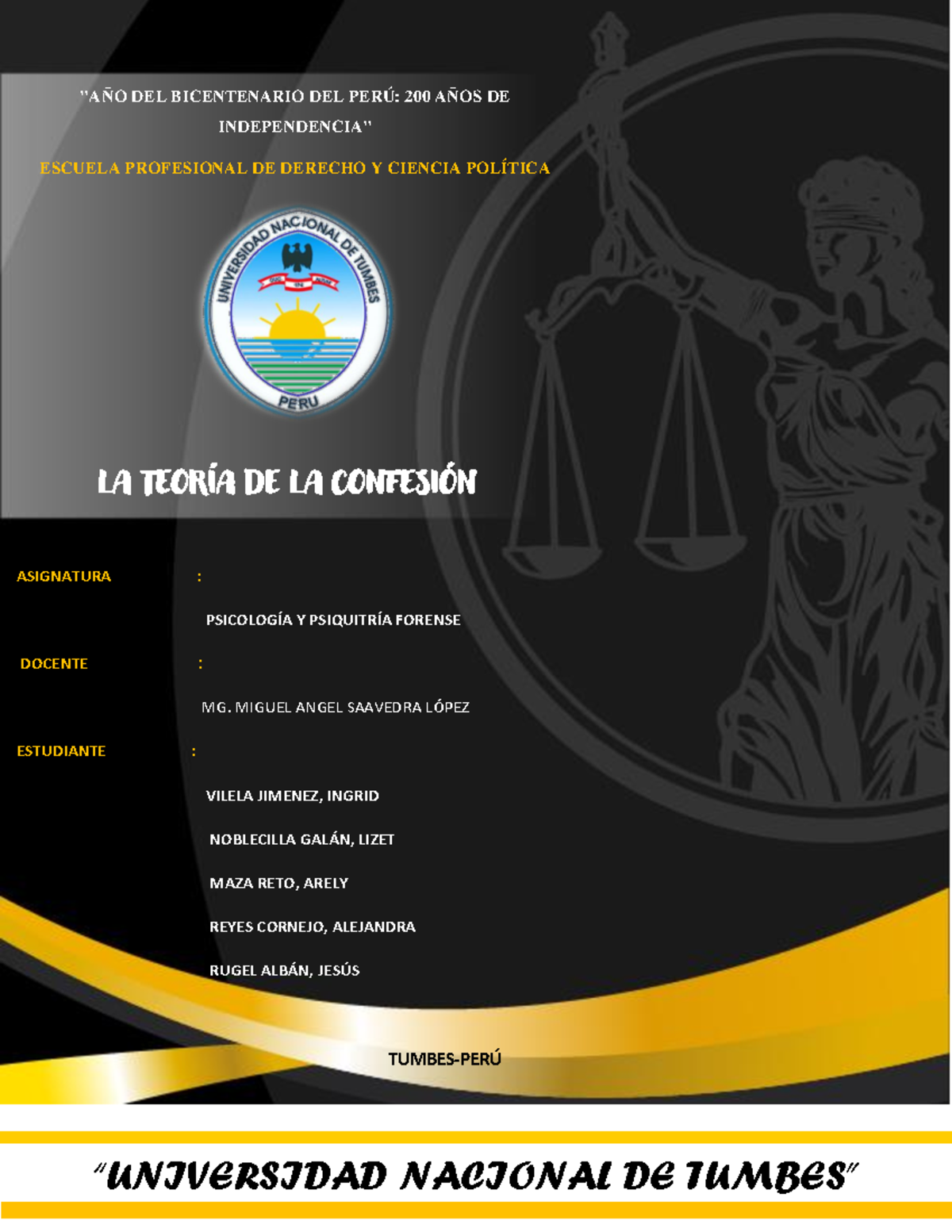 Teoría DE LA Confesión - LA TEORÕA DE LA CONFESI”N