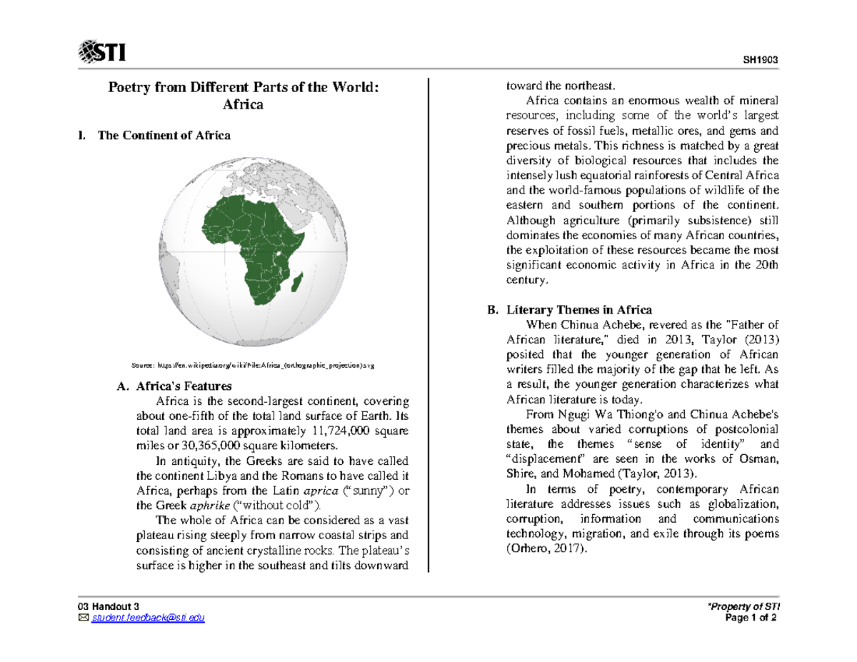 G11-03 Handout 3 - SH 03 Handout 3 *Property of STI student@sti Page 1 ...