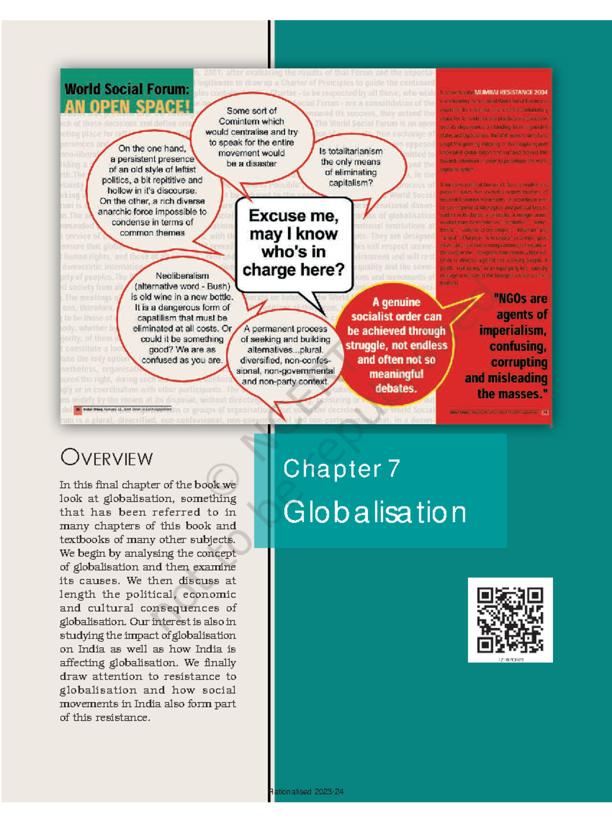 GLOBALISATION & DIMENSIONS OF GLOBALISATION - O verview ####### In this ...
