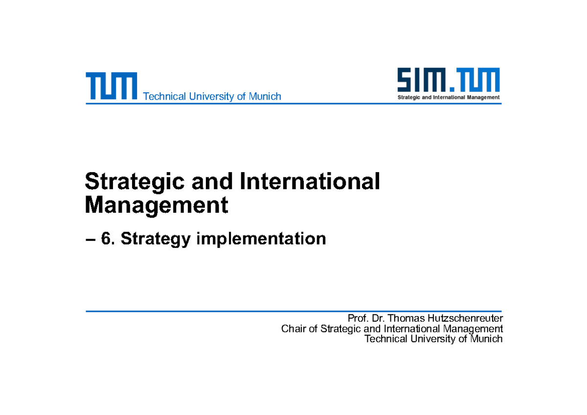 TUM.SIM.MSc - sim management lecture slides - Prof. Dr. Thomas ...