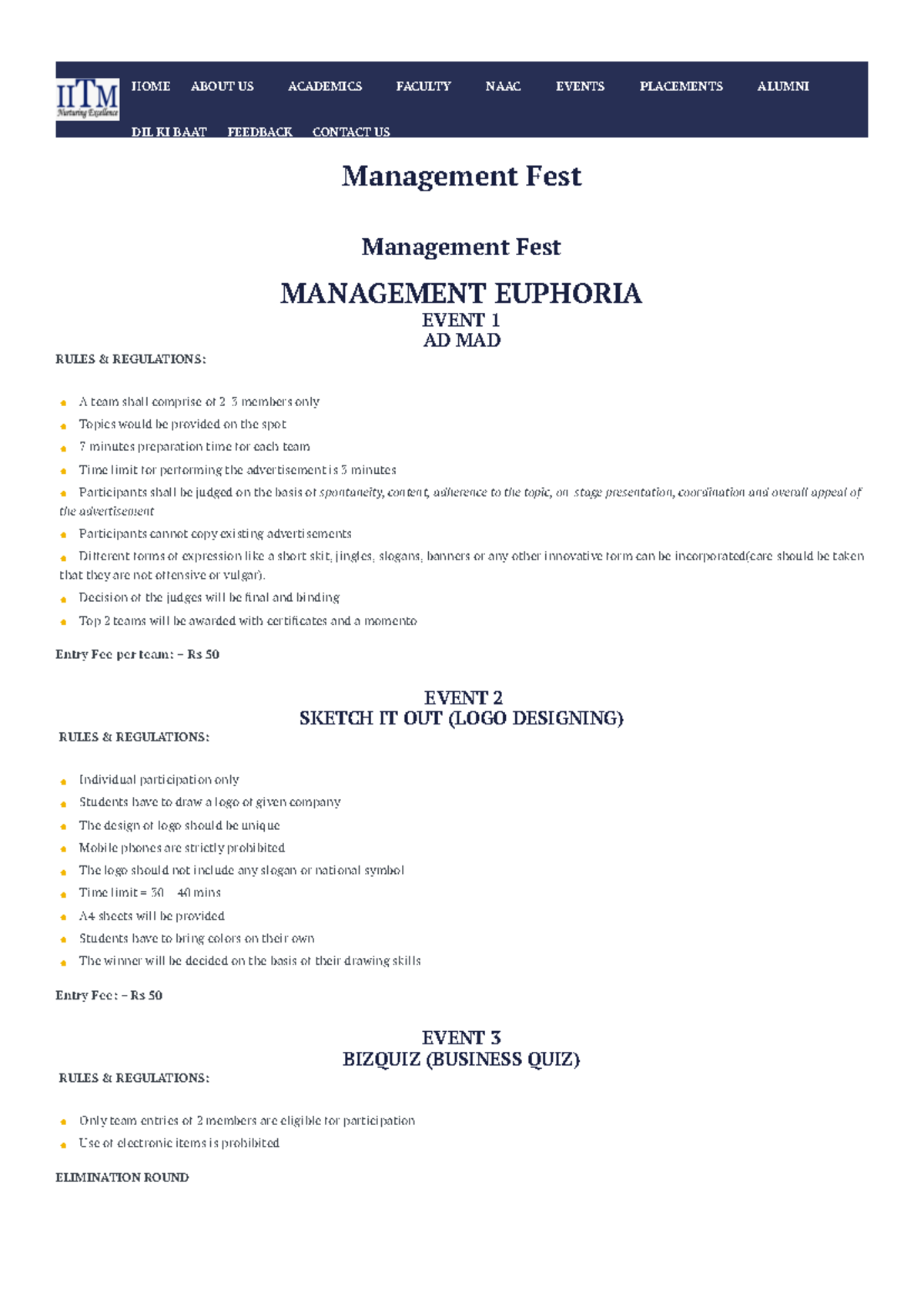 Management Fest – IITM - Practice - Management Fest Management Fest ...