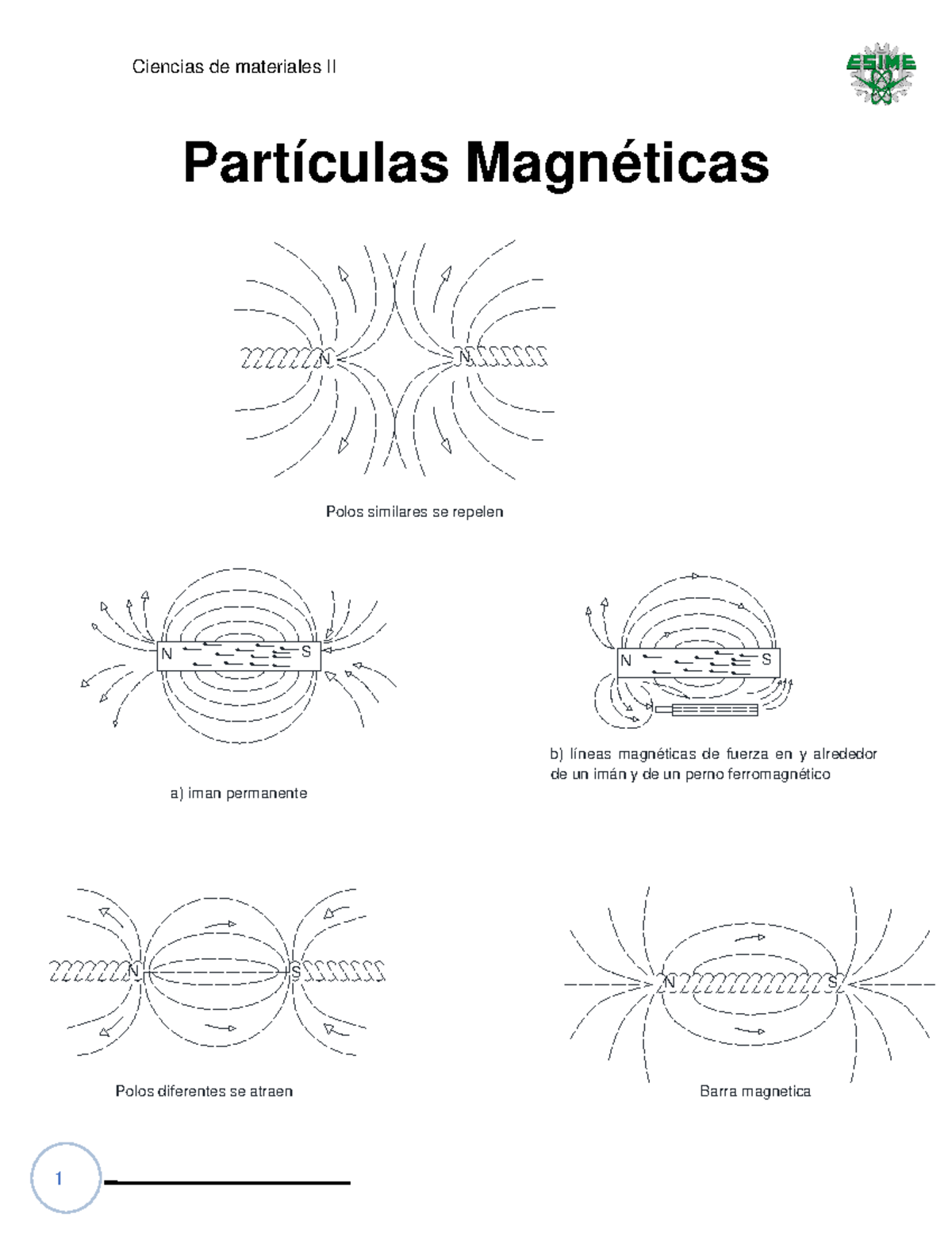 Particulas magneticas - Partículas Magnéticas S N S N N N S N S Polos ...