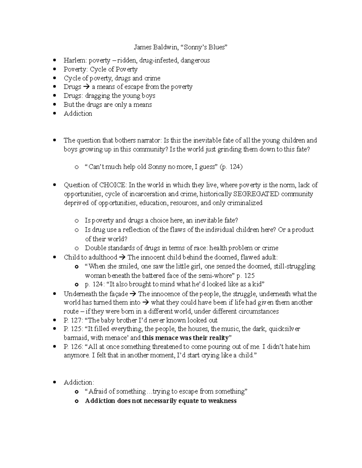 James Baldwin Notes Teaching - James Baldwin, “Sonny’s Blues” Harlem ...