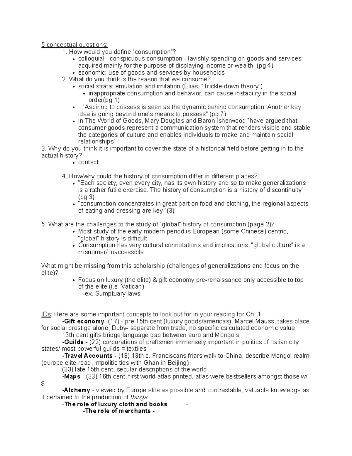 Intro Chapter 1 notes - 5 conceptual questions: 1. How would you define ...