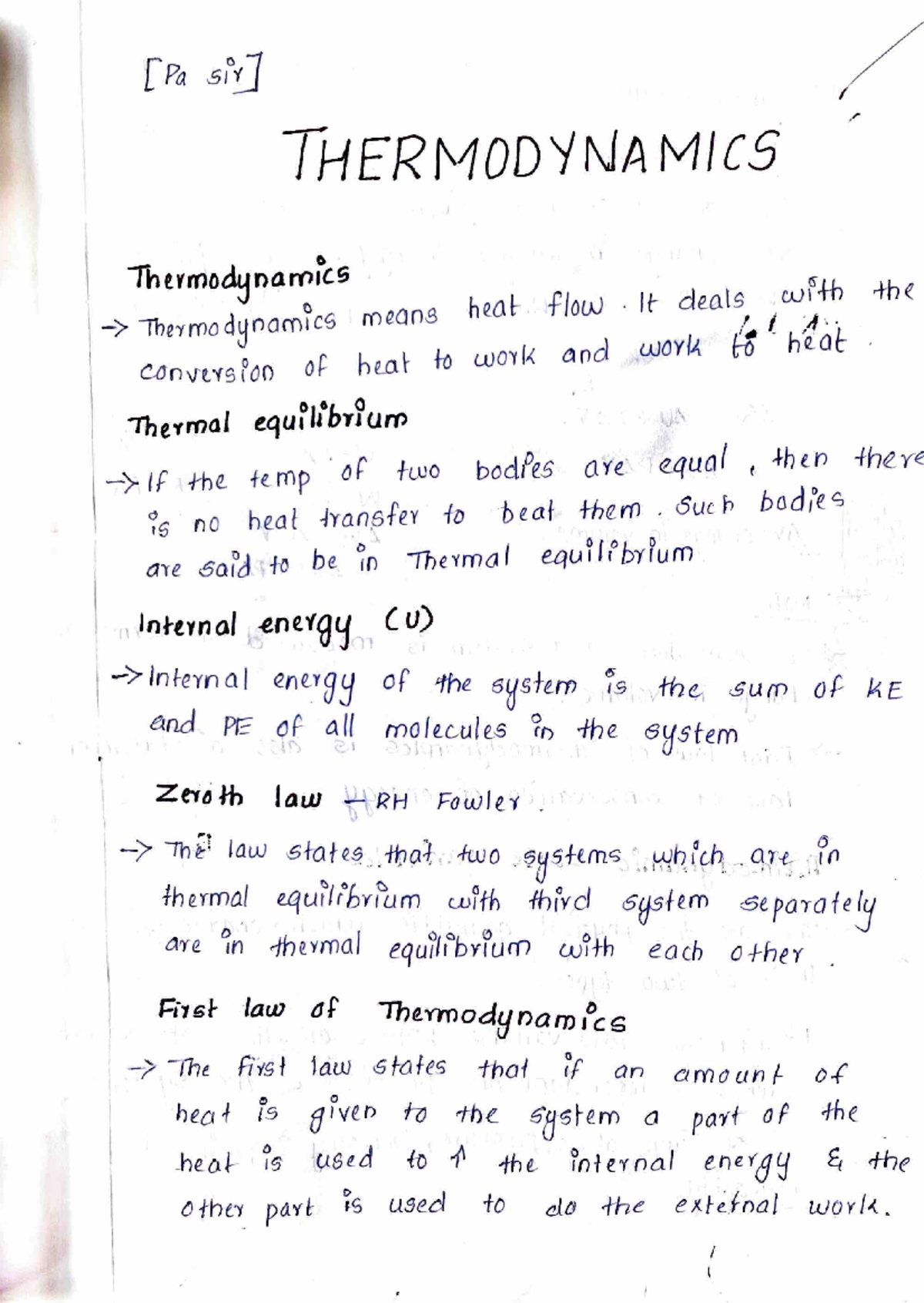 Thermodynamics ( Ncert) - THERMODYNAMICS Thermodynamics Thermodynamics ...